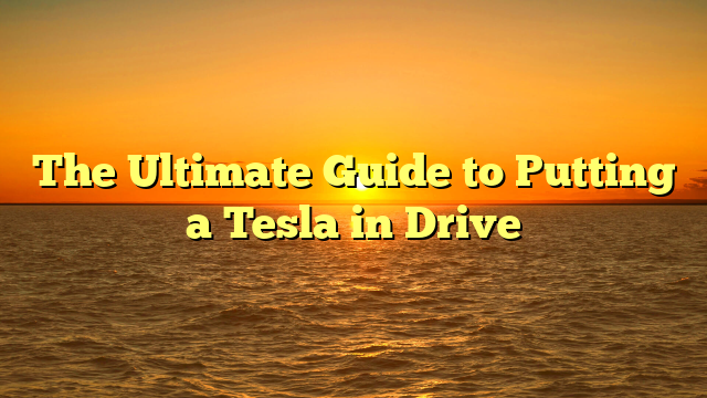 The Ultimate Guide to Putting a Tesla in Drive